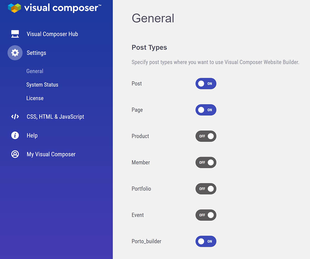 Visual Composer - Porto Documentation