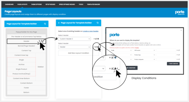 Set display conditions for Porto templates - Porto Documentation