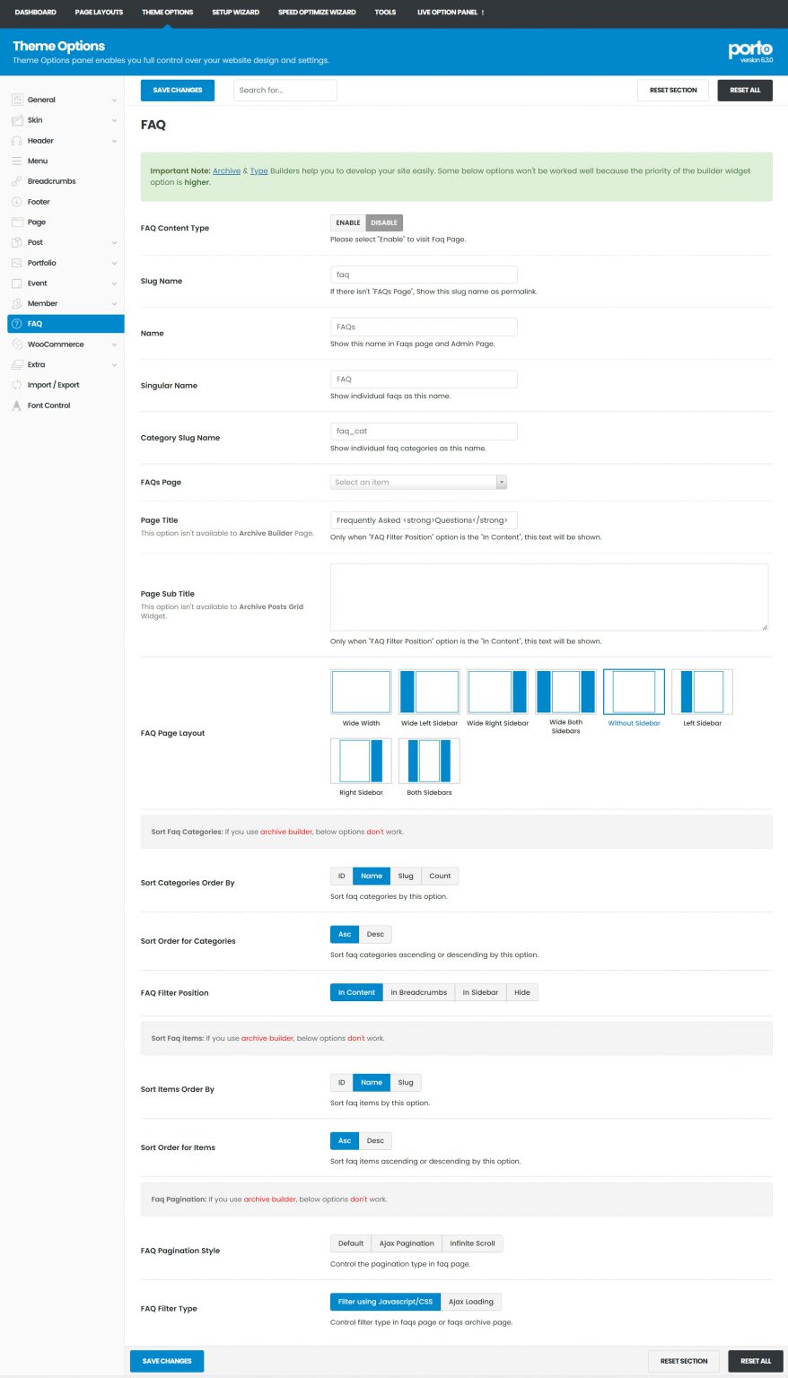 Faq Options - Porto Documentation