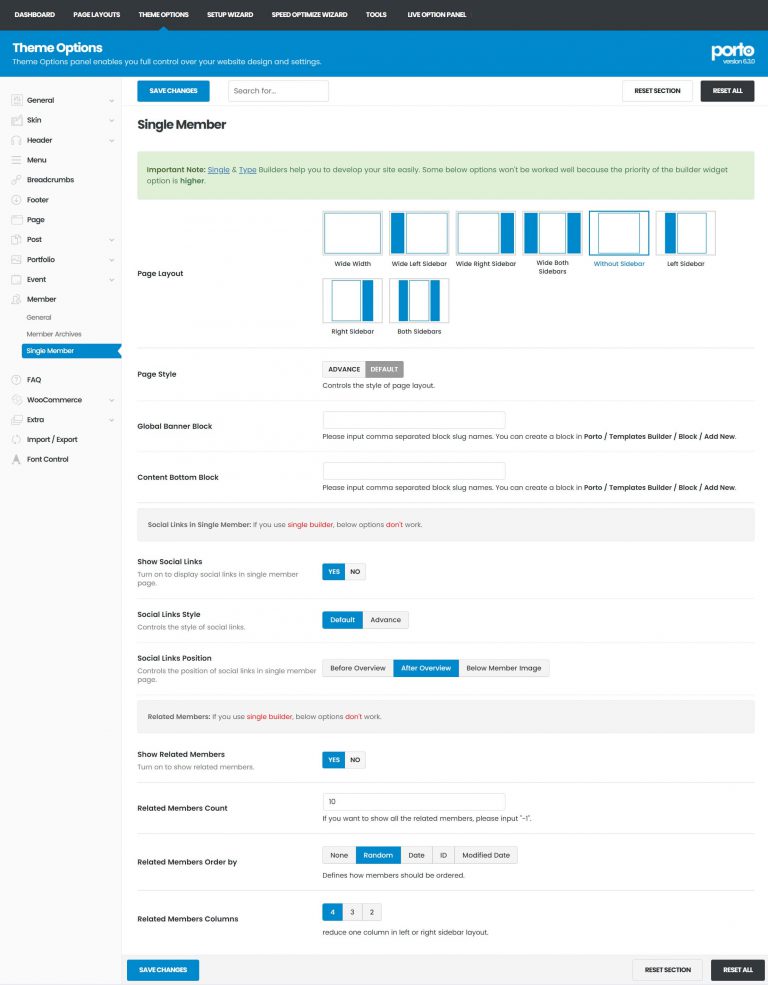Member Option - Porto Documentation
