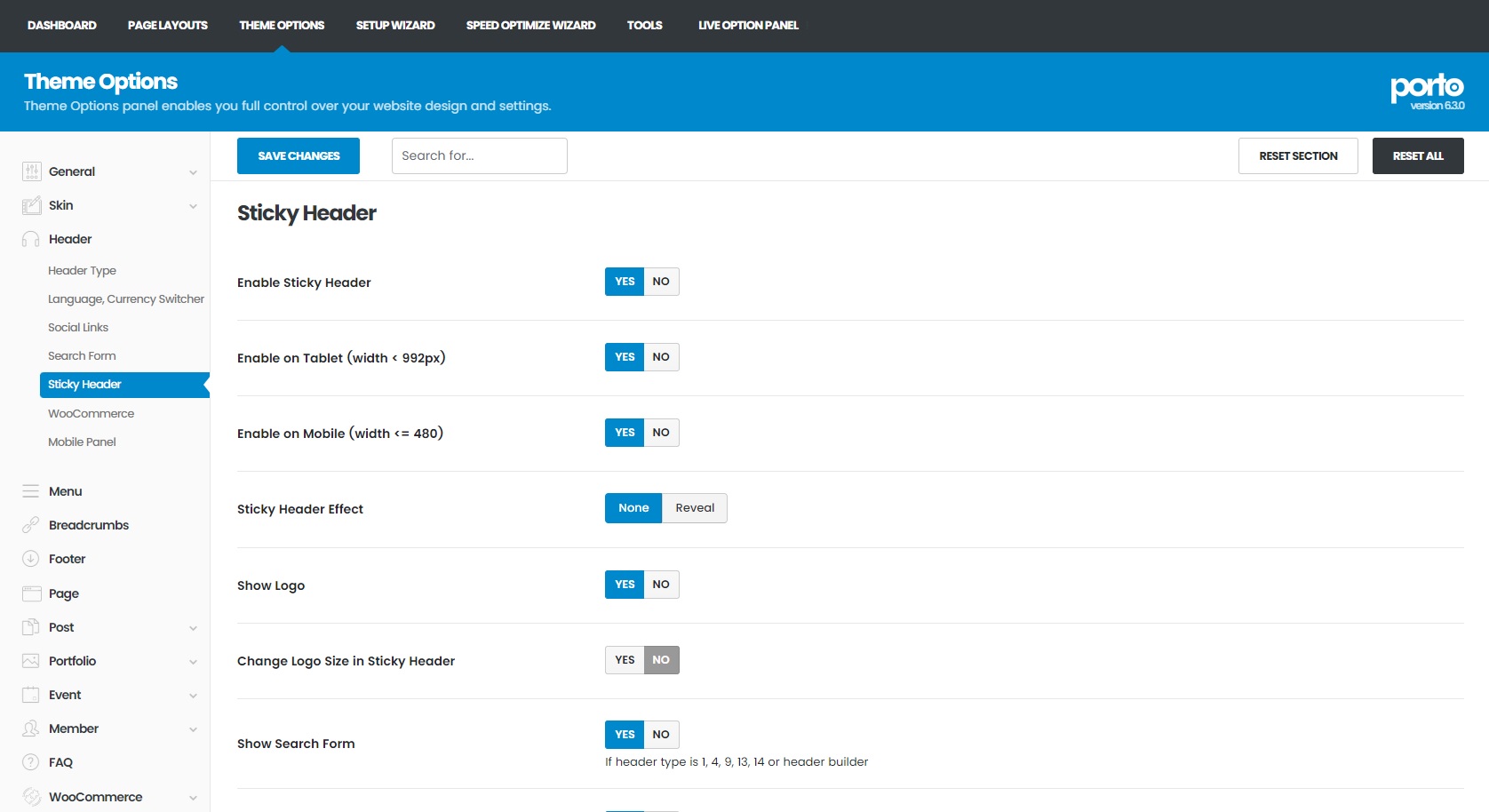 Header - Porto Documentation