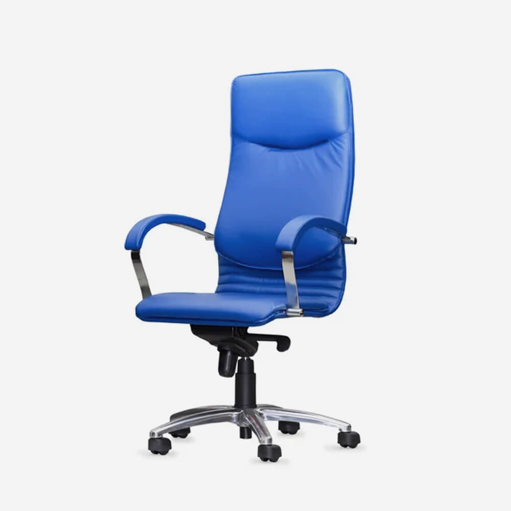 Blue leather office chair - Shop 46