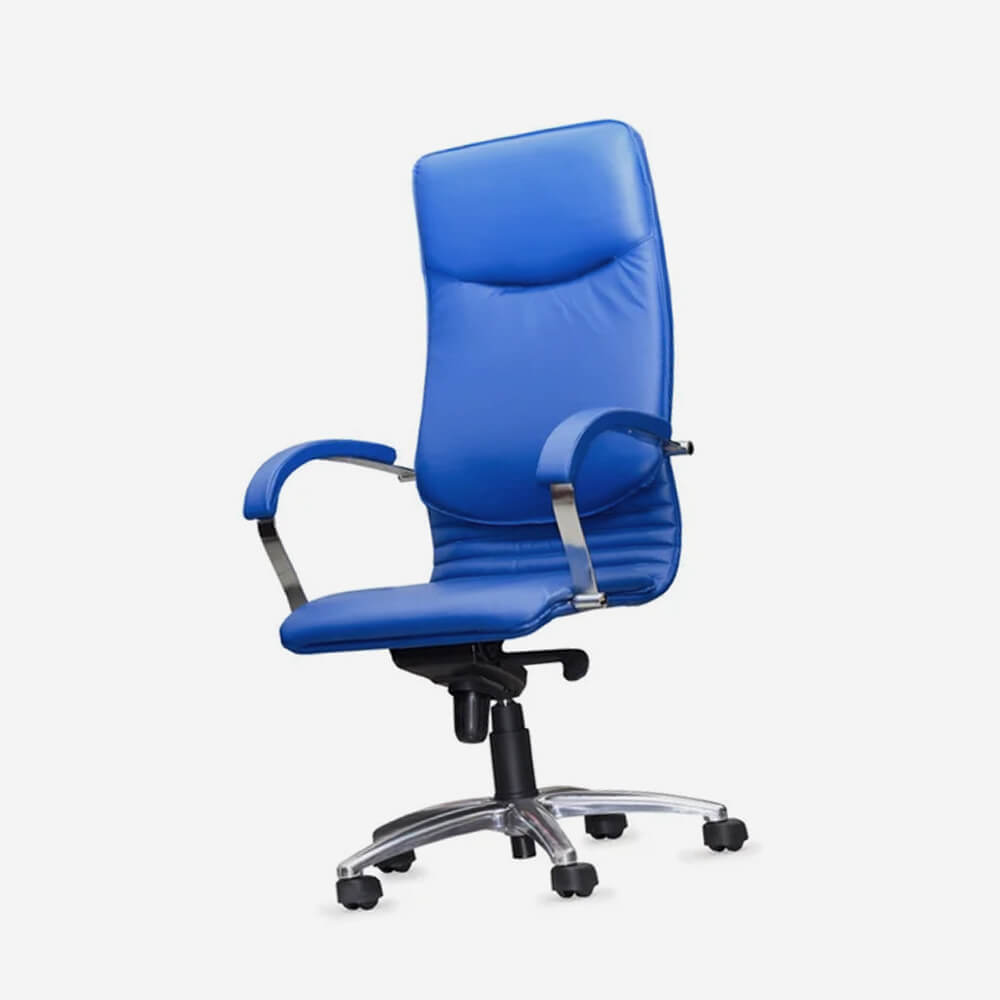 Blue leather office chair - Shop 46