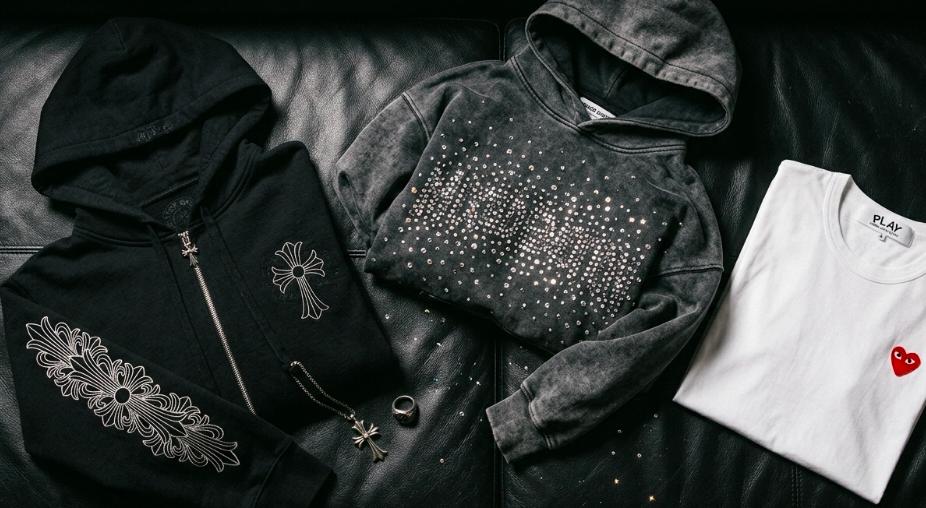 Chrome Hearts Hoodie, Mixed Emotion, and Comme des Garcons Three Brands ...